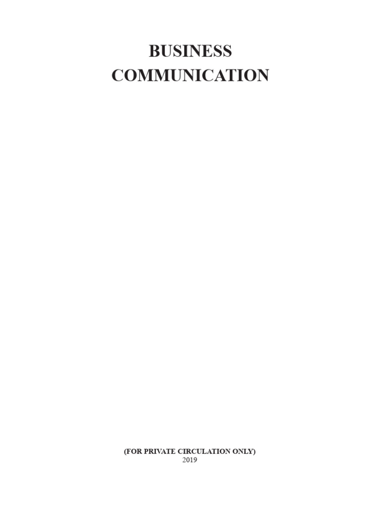 Business Communication | PDF