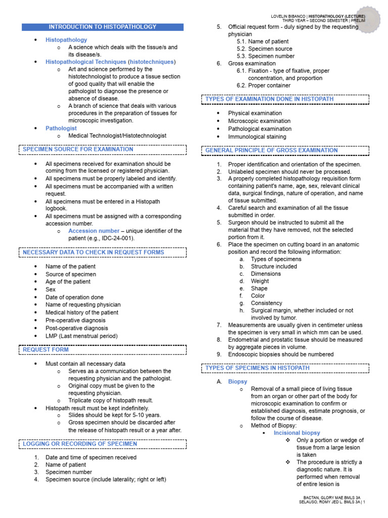 Introduction To Histopathology Pdf