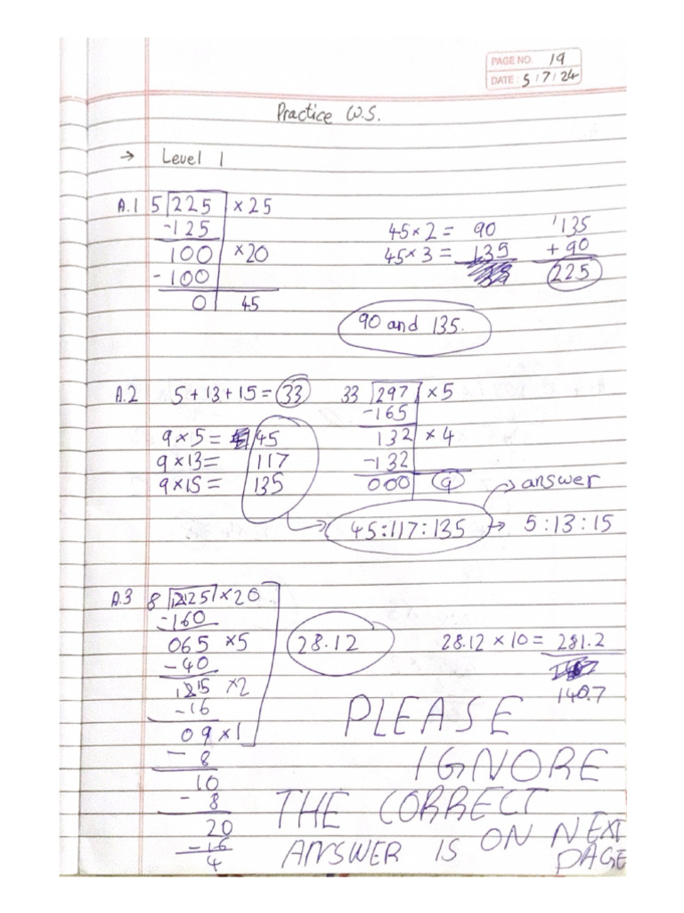 G7 Math Ratio Practice WS 2 | PDF
