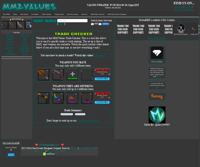 MM2Values.com the Official Murder Mystery 2's Value List 9 | PDF