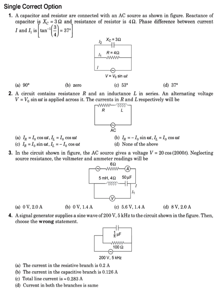 AC Practice Problems | PDF
