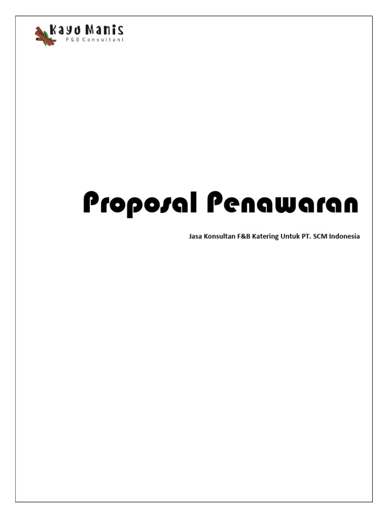 Proposal Konsultan Katering SCM - Rev | PDF