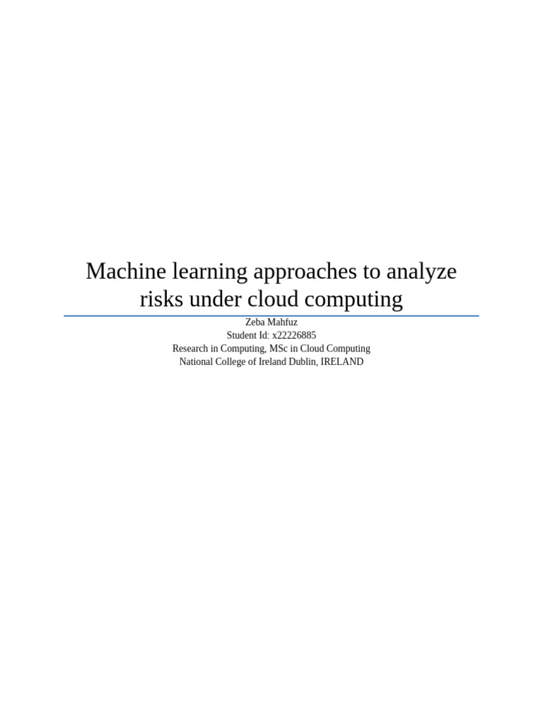 Zeba Final Work | PDF | Machine Learning | Business