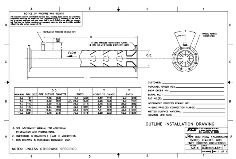 VMR Outline Drawing Threaded 03MK004321 Rev | PDF