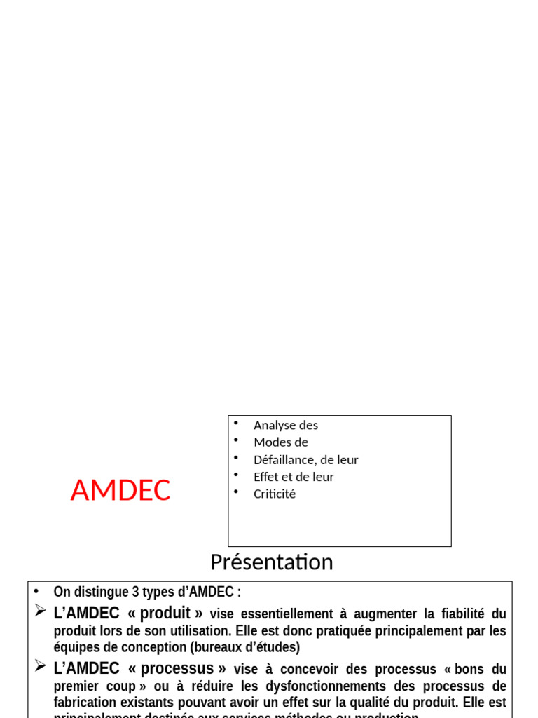 Présentation Amdec | PDF