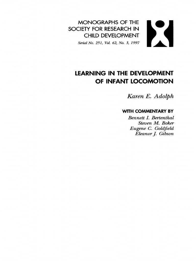1997adolph K E-Learning in The Development of Infant Locomotion | PDF
