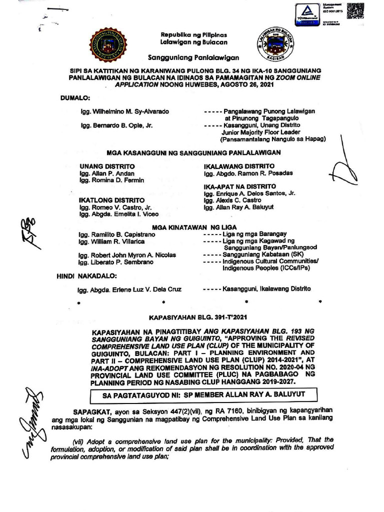 Guiguinto, Bulacan Clup | PDF