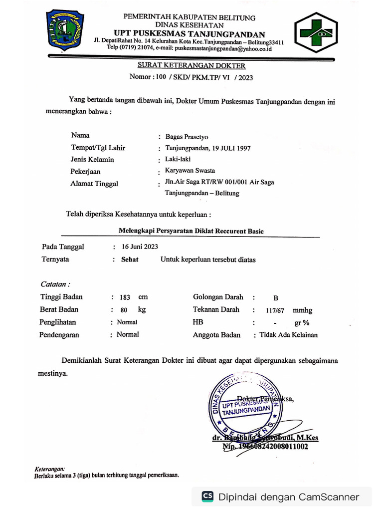 Berkas Persyaratan Recurrent Basic Bagas 2 | PDF