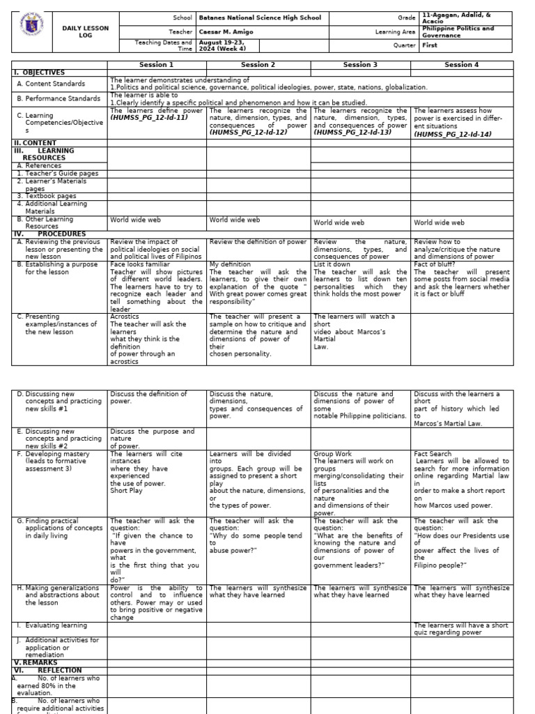 MODIFIED-DLL-SH-PPG Q1 Week 4 | PDF