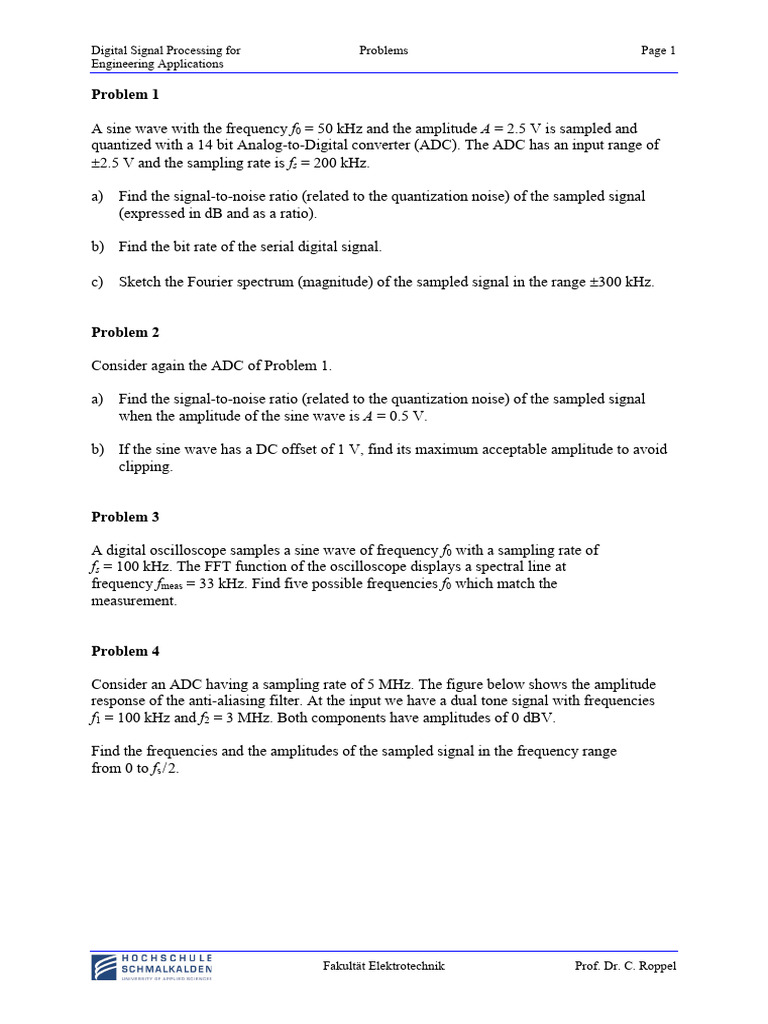 DSP EA Problems | PDF