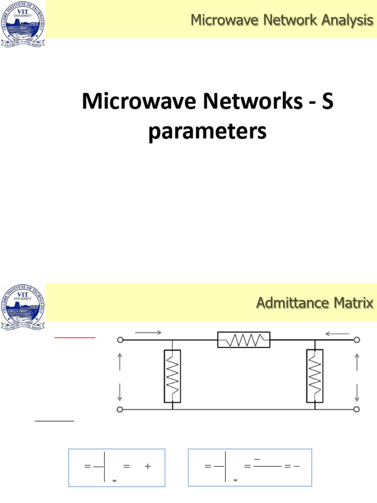 2-Microwave Networks - S Parameters-18-07-2024 | PDF