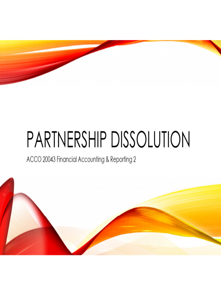 Partnership Dissolution | PDF