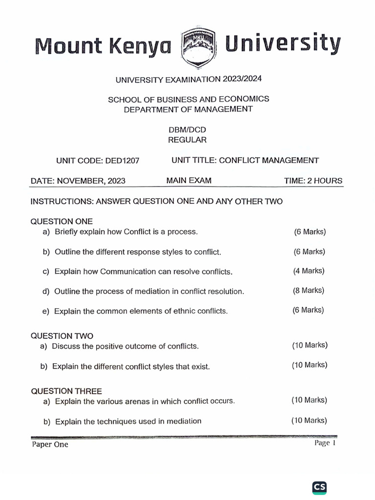 Revision Paper | PDF