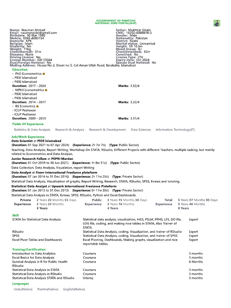 Nauman NJP | PDF