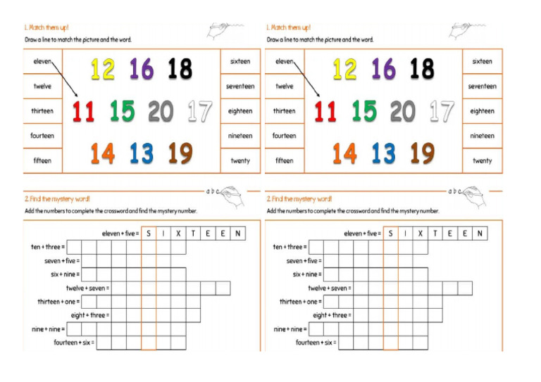 Numbers Worksheet | PDF