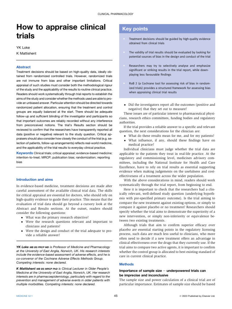 How to Appraise Clinical Trials | PDF How to Appraise Clinical Trials | PDF