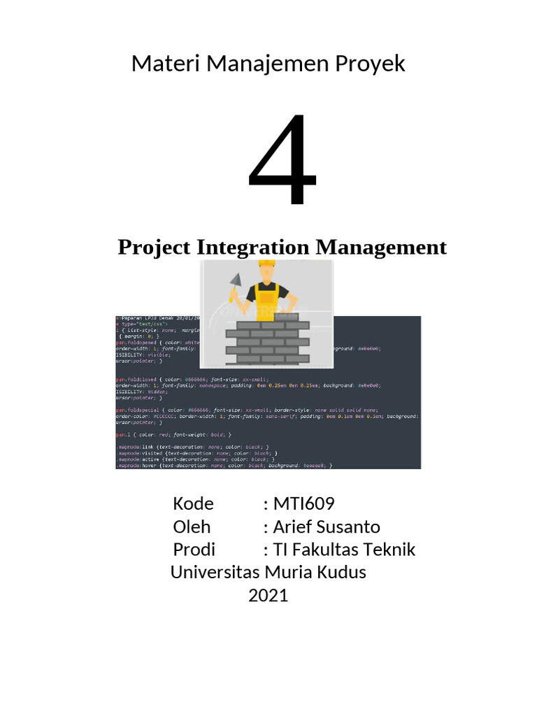 04 Project Integration Management | PDF