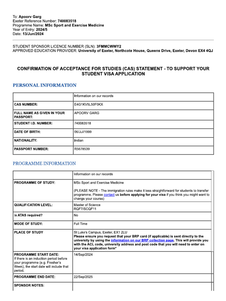 CAS Document | PDF