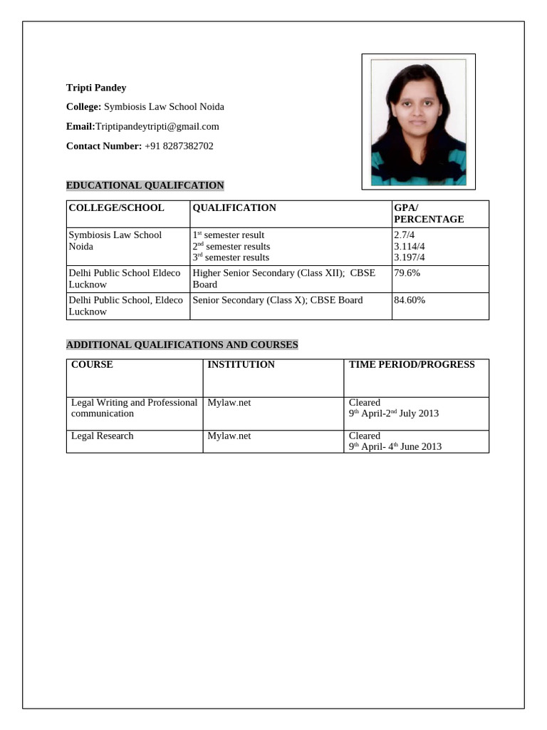 CV - Tripti Pandey | PDF
