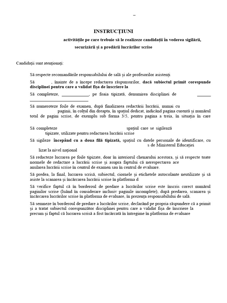 Anexa 2 Atributii Candidati | PDF