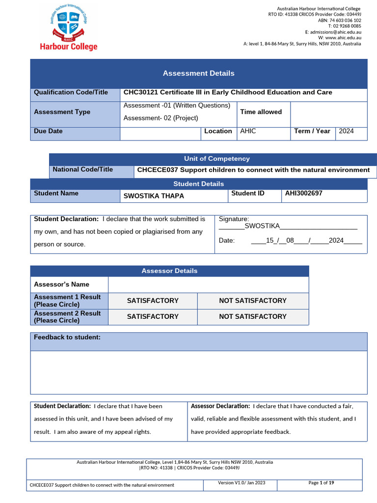 Assessment Task 1 | PDF
