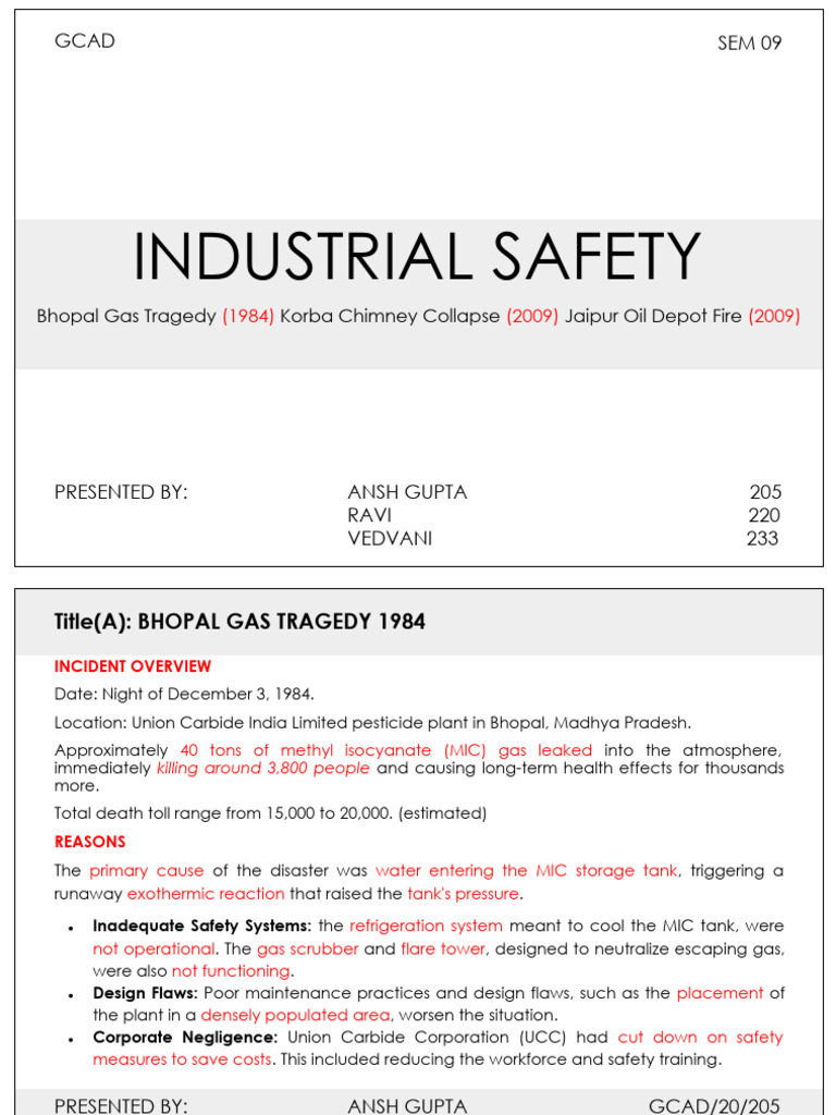 Industrial Safety | PDF