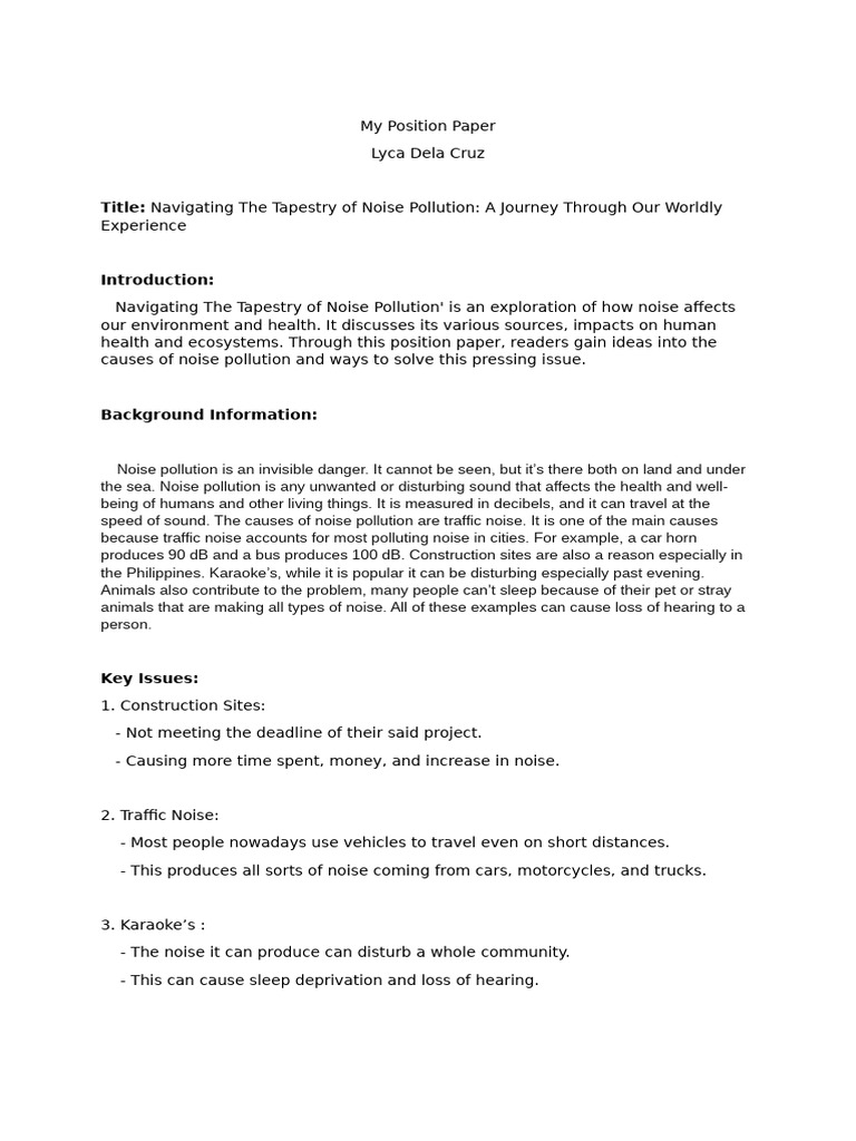 Position Paper ESP | PDF