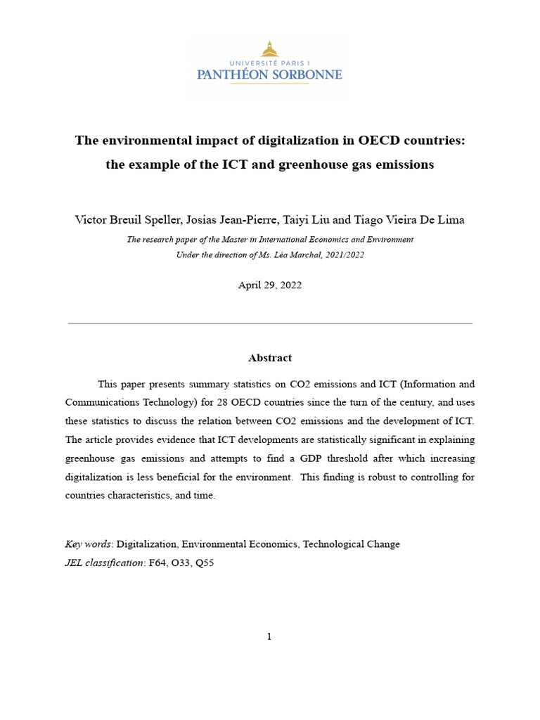 The Environmental Impact of Digitalization in OECD Countries: The ...