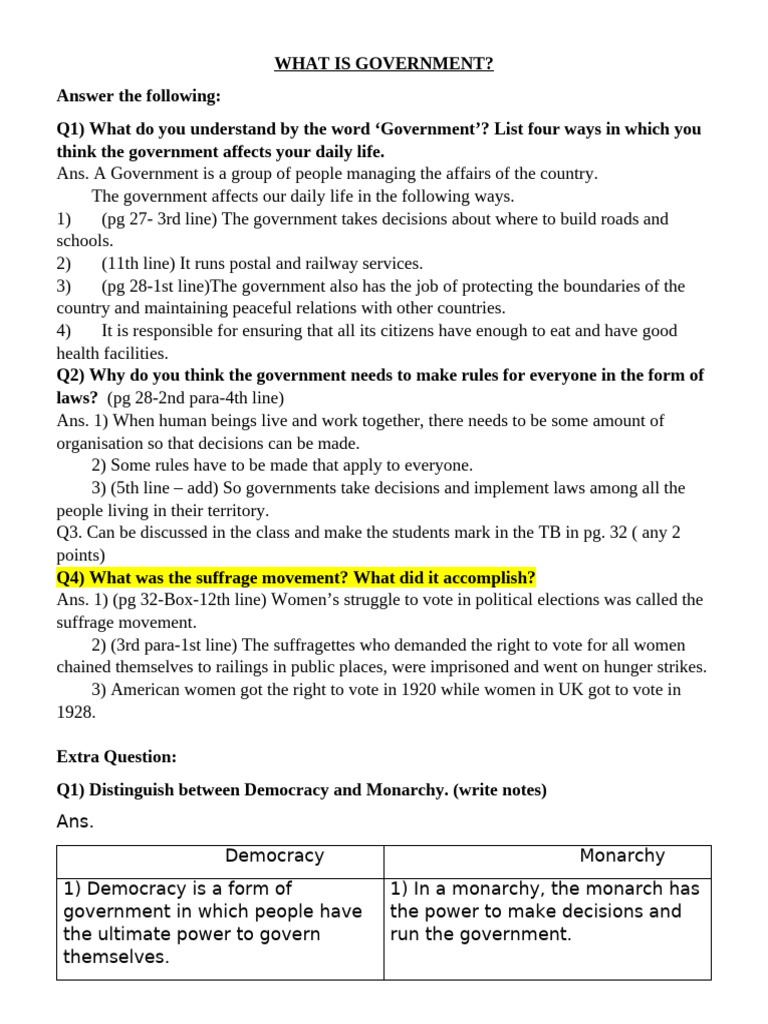 What Is Government-Notes | PDF