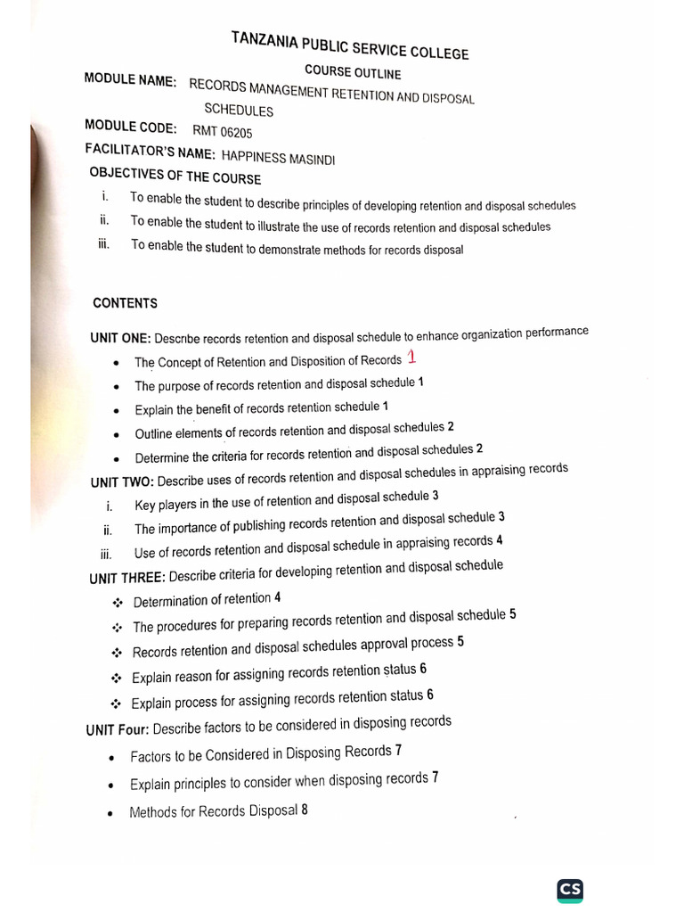 Course Outline & Assignment | PDF