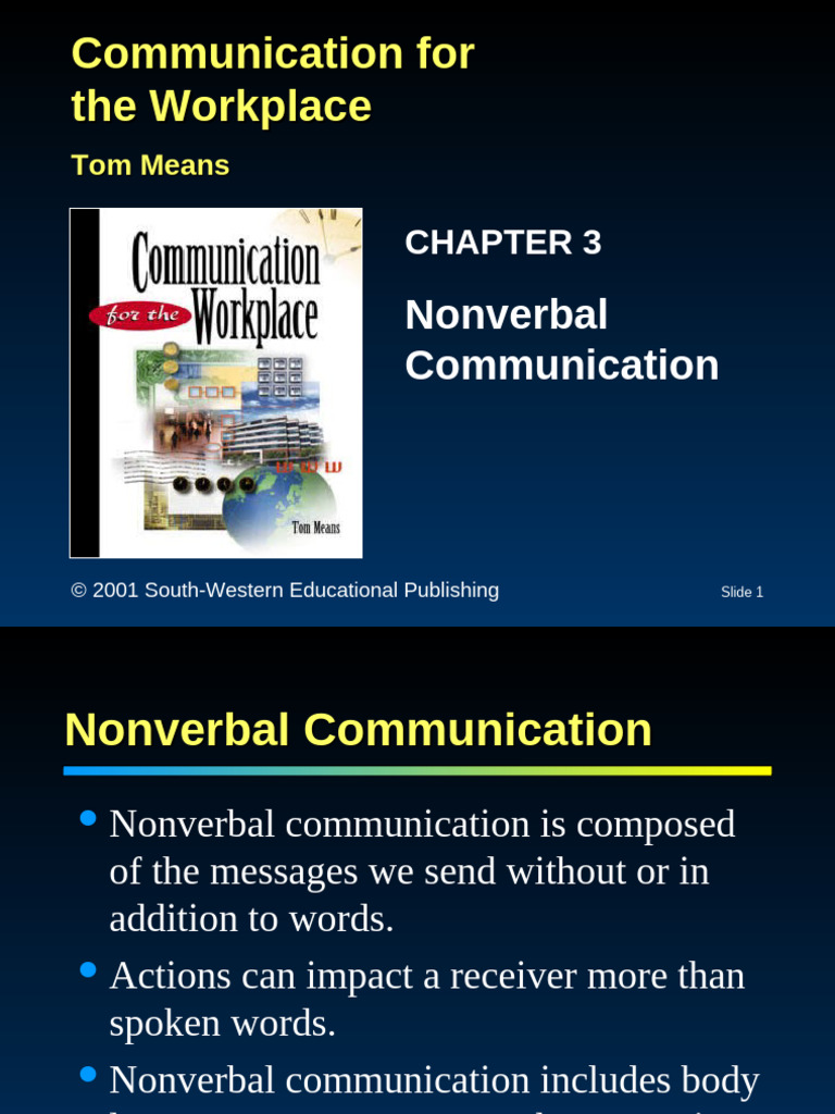 Non Verbal Communication | PDF