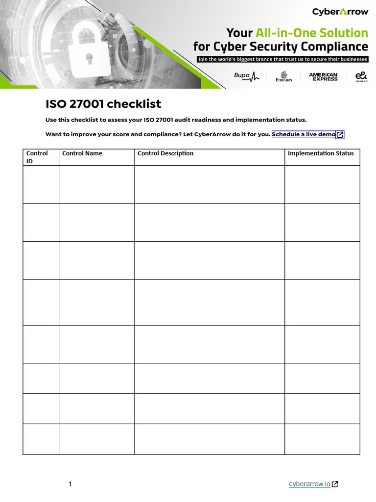 ISO 27001 Checklist-1 | PDF
