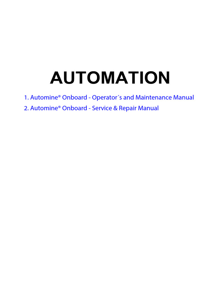 Automation | PDF
