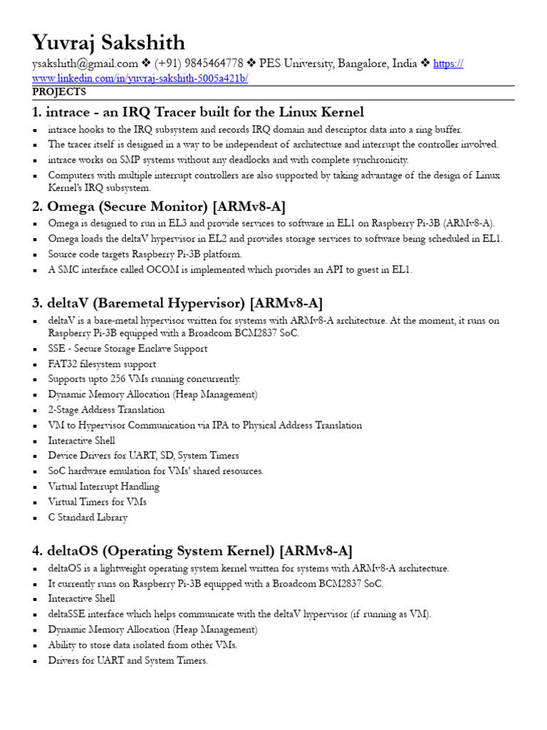 Resume-Master - Yuvraj Sakshith | PDF