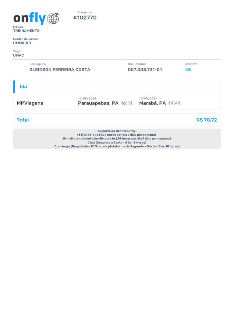 Voucher Ordem #102770 | PDF