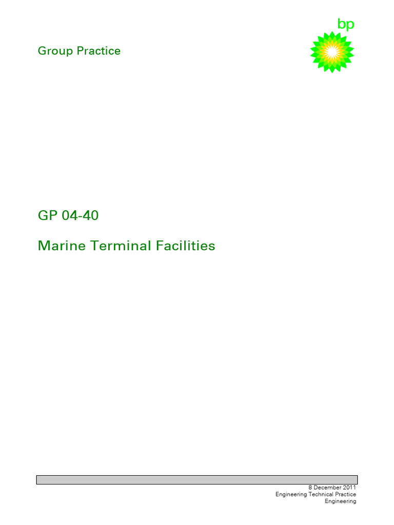 BP-Marine Terminal Facilities | PDF | Anchor | Finance & Money Management