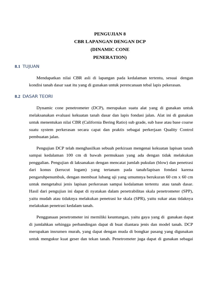 Pengujian Dcp[1] | PDF