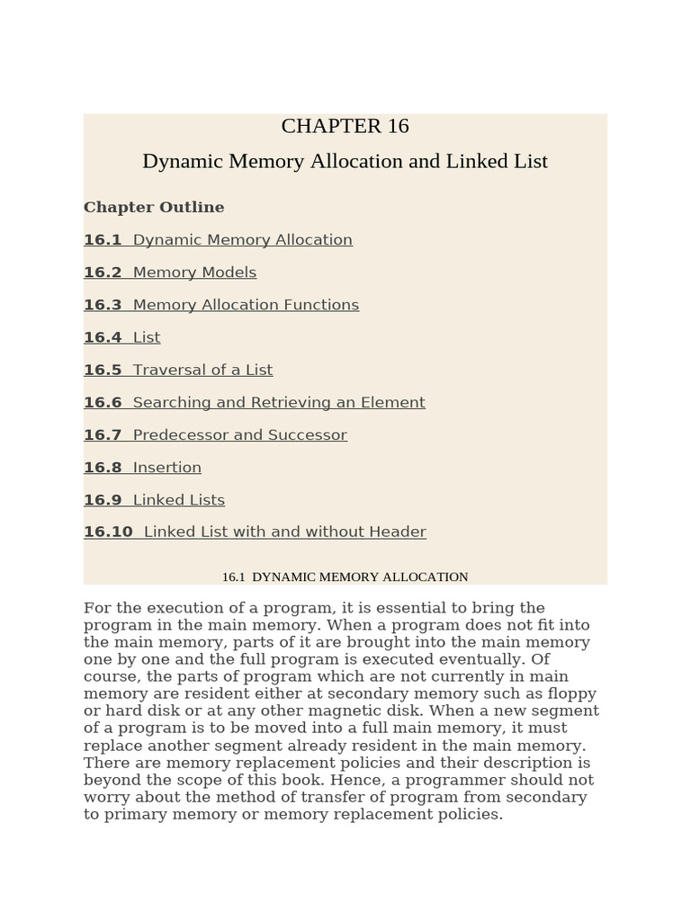 Dynamicmemory Allocation | PDF | Pointer (Computer Programming) | Variable (Computer Science)
