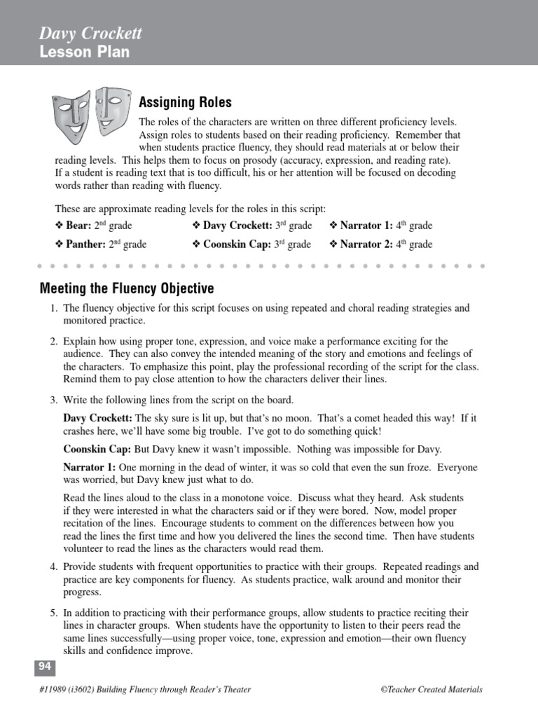 Davy Crockett: Lesson Plan | PDF