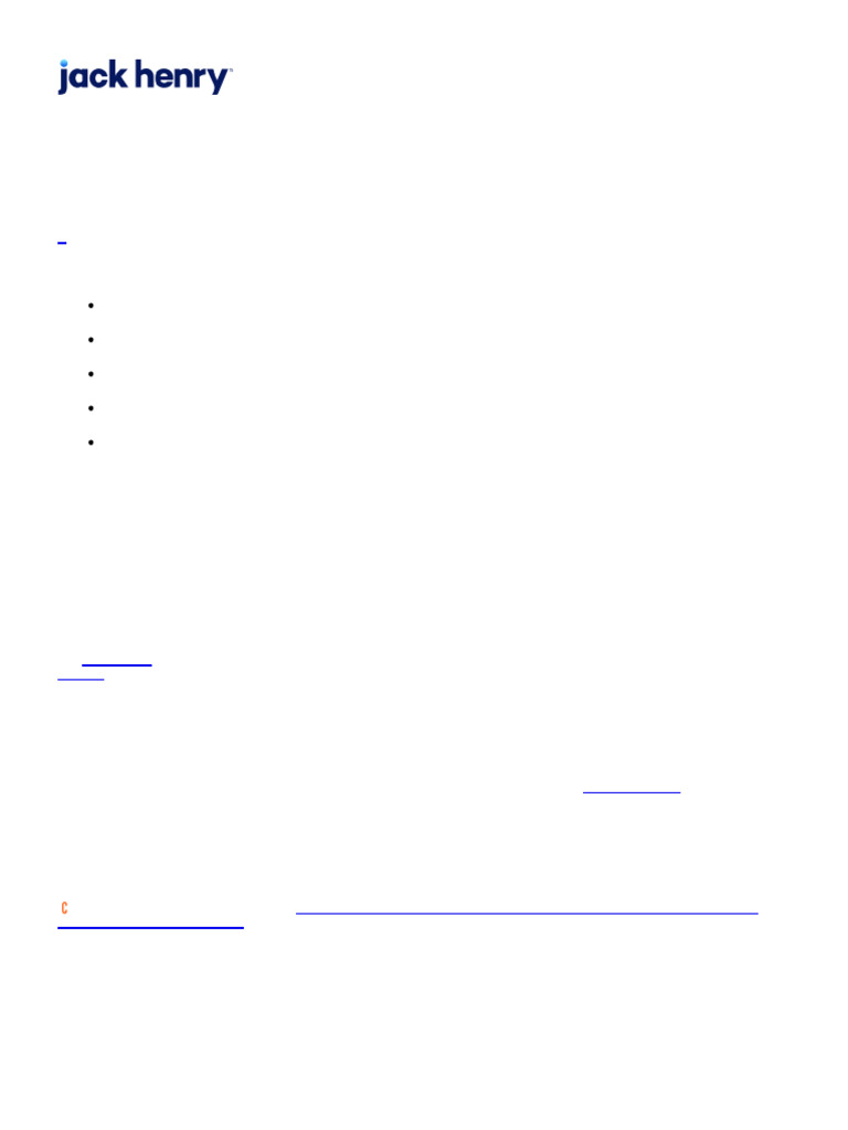 Jack Henry Enhances Financial Performance Suite With Daily Dashboard | PDF