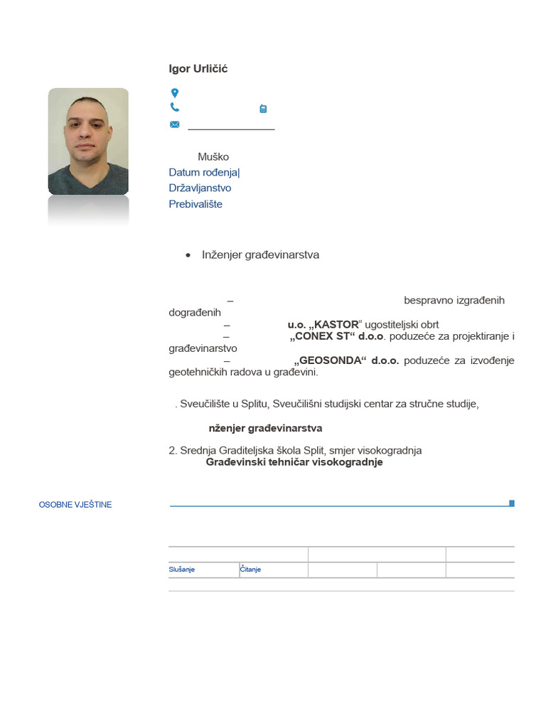 Igor Urlicic Zivotopis Pdf