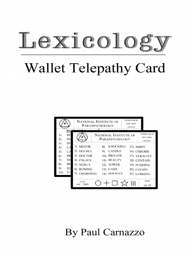 Lexicology Instructions | PDF