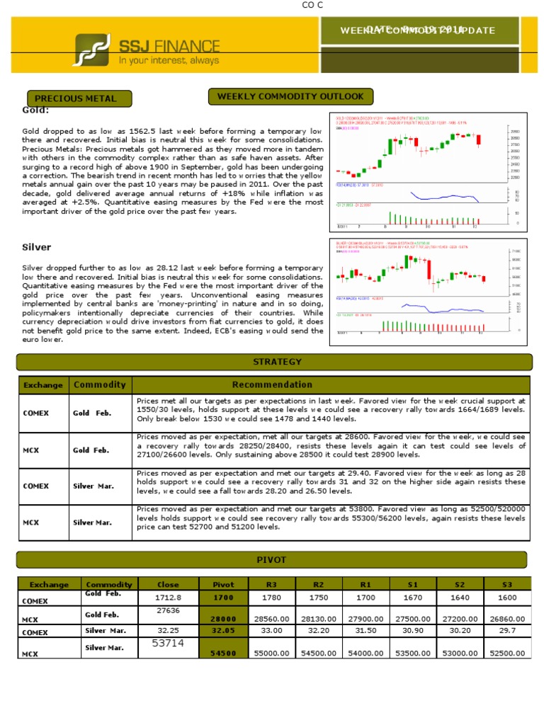 Commodity Weekly Outlook Dec 1211 | PDF | Opec | Futures Contract