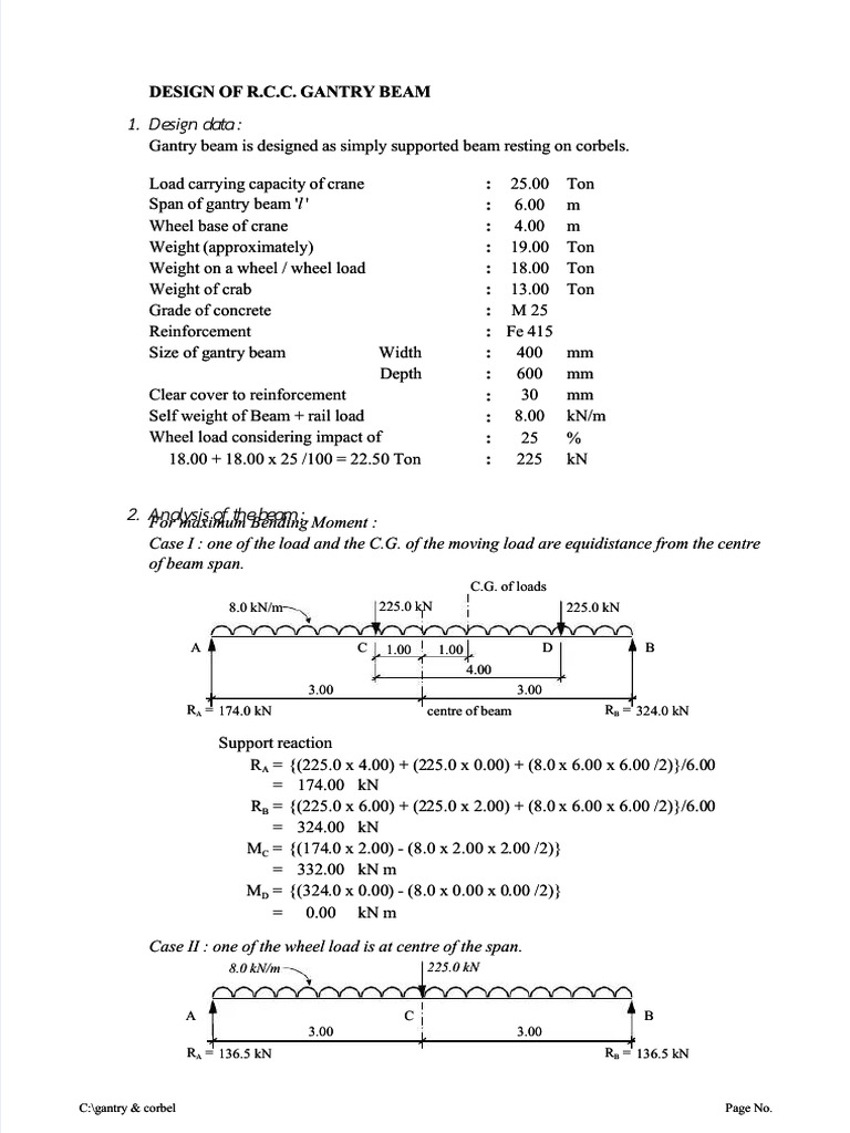 gantry beam design | PDF