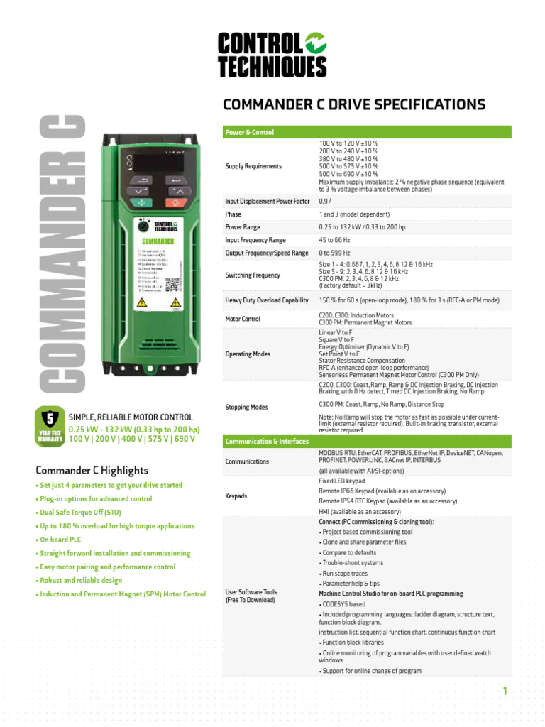 Commander C Datasheet | PDF