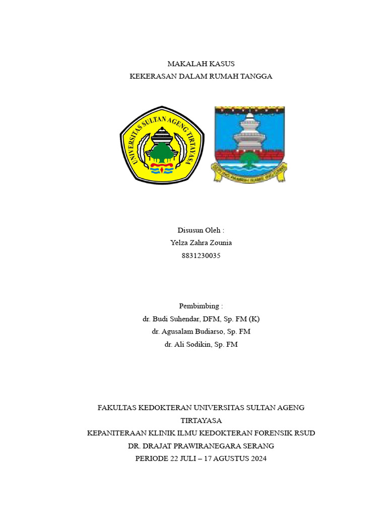 Yelza Zahra (8831230035) - Makalah Kasus Forensik | PDF