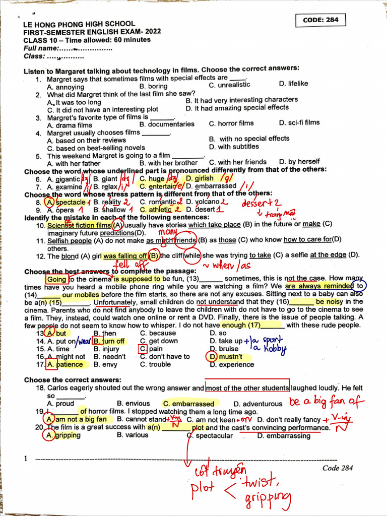 ĐỀ CUỐI KỲ 2022 LHP | PDF