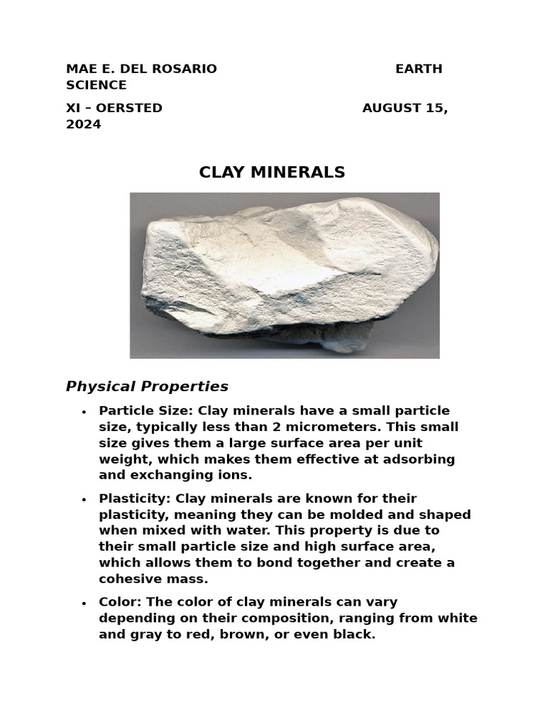 Clay Mineral | PDF