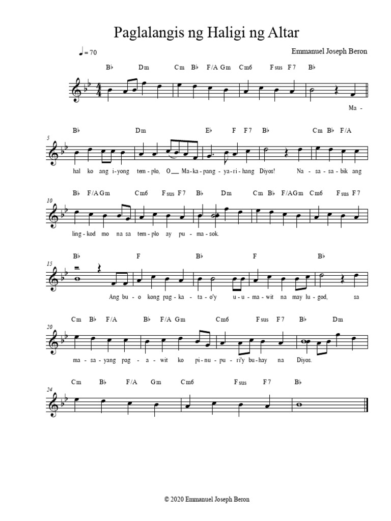 Paglalangis NG Haligi NG Altar | PDF