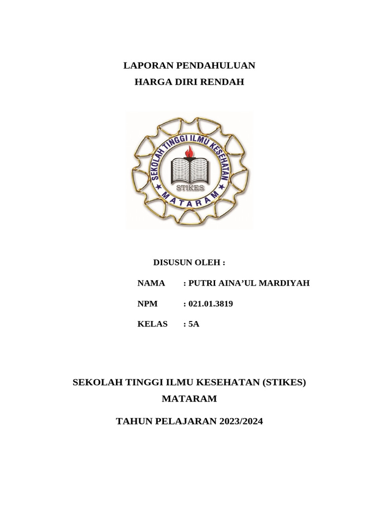 Jiwa (Harga Diri Rendah) | PDF